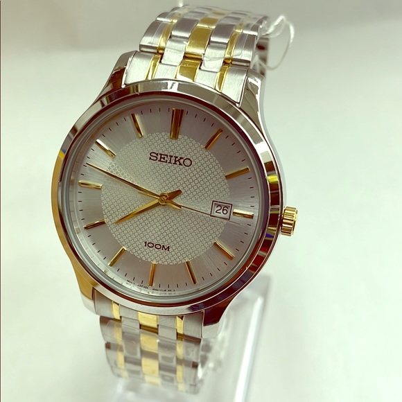 Seiko | Accessories | New Seiko Two Tone Stainless Steel Men S Watch ...
